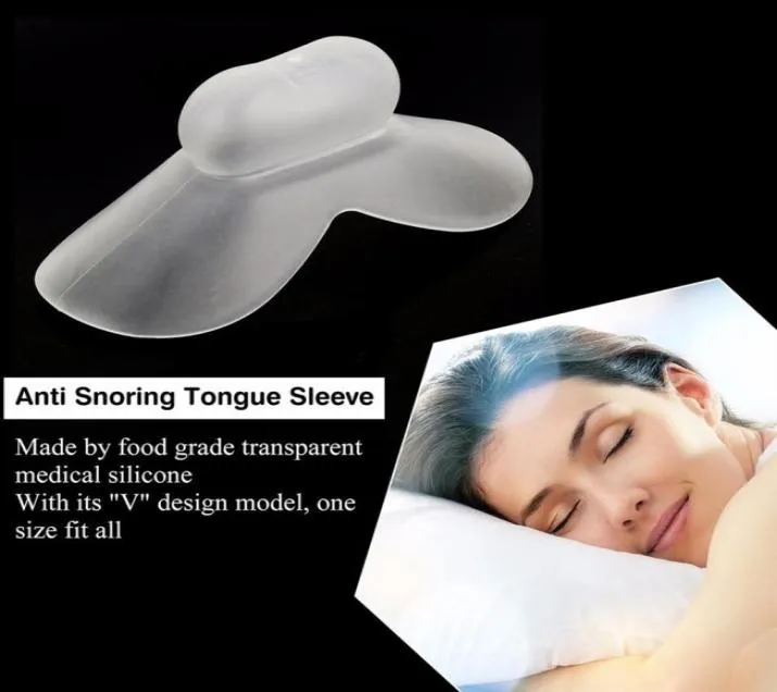 Anti Snore Tongue Sleeve Soft Transparent Medical Silicone Sleep Apnea ...