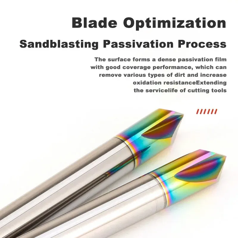 Metal Chamfer Tool: Multi-Flute Tungsten Steel Chamfer End Mill Cutter ...