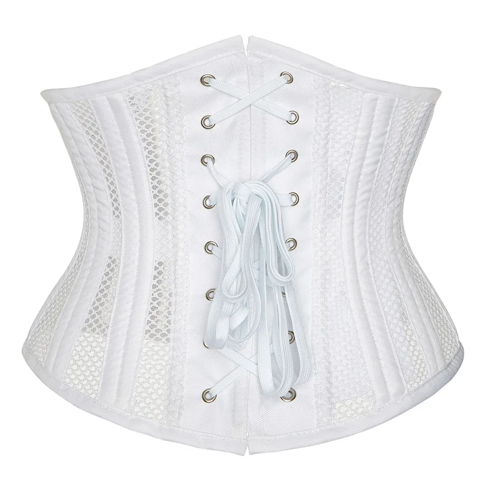 Girdle Corsets Hourglass Waist Trainer Shapewear With Mesh Underbust ...
