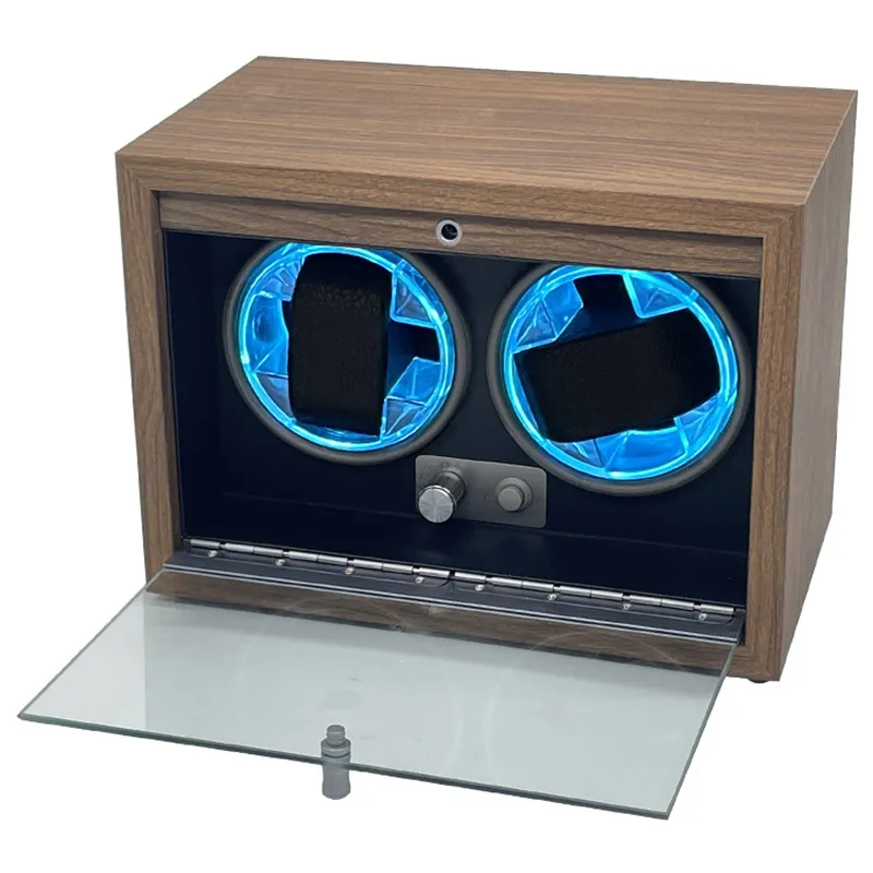 Rolex 2 Watch Winder Box Automatic USB Power Wooden Case for Mechanical ...