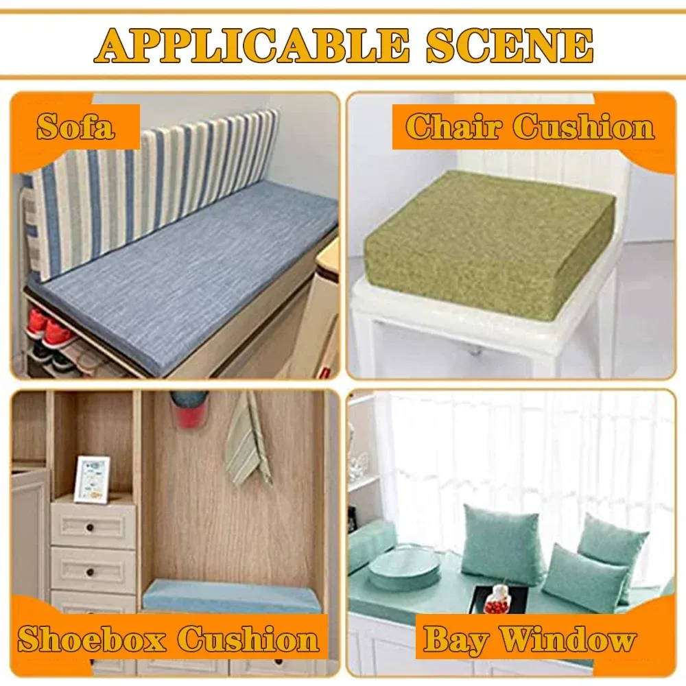 DHgate.com:Custom Size Premium Long Bench Cushions with Straps 3/5/8 ...