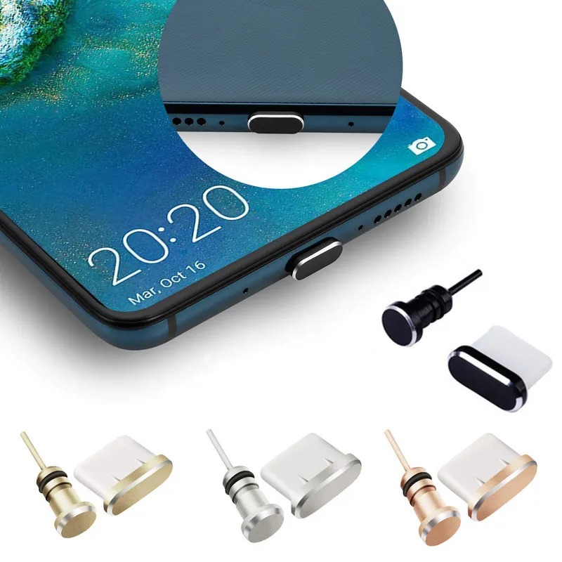Type C Anti Dust Plug Set for USB Type-C Port and 3.5mm Earphone Jack ...