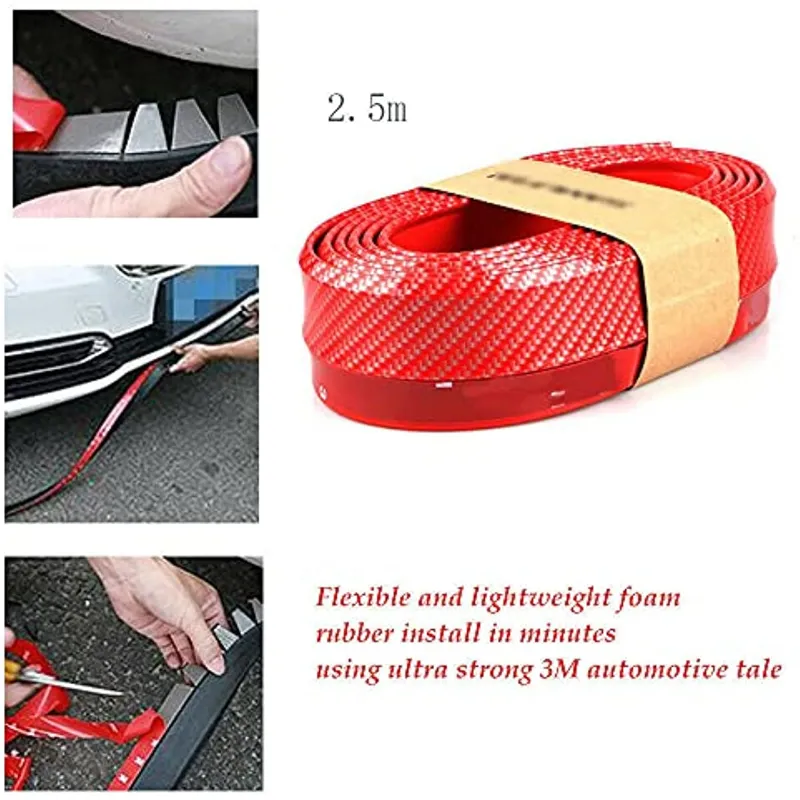 5M/8.2ft Self-Adhesive Car Bumper Lip Protector - Anti-collision Rubber ...