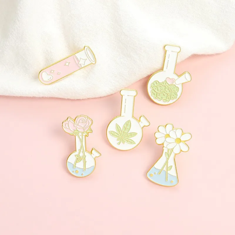 Chemistry Enamel Pins Set Science Beaker, Test Tube, Microscope Badges ...