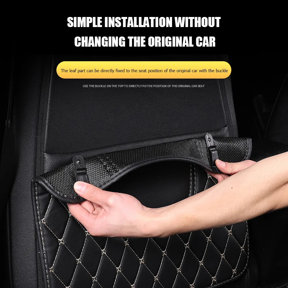 DHgate.com:2024PU Leather Anti-Kick Car Seat Back Protector, Waterproof ...
