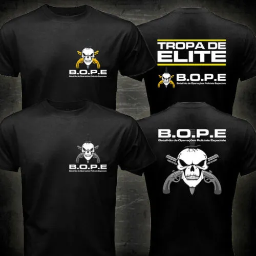 BOPE Tropa De Elite Brazil Special Forces Military Commando T Shirt Men ...