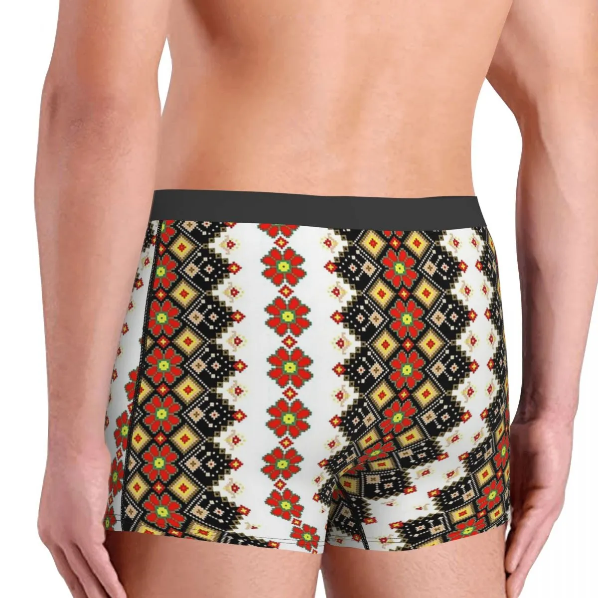 Multicolored Floral Vyshyvanka Ukrainian Embroidery Men's Boxer Briefs ...
