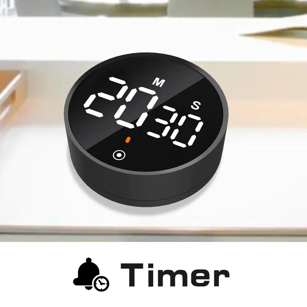 Digital Kitchen Timer LED Countdown Timer With Rotating Dial, Magnetic ...