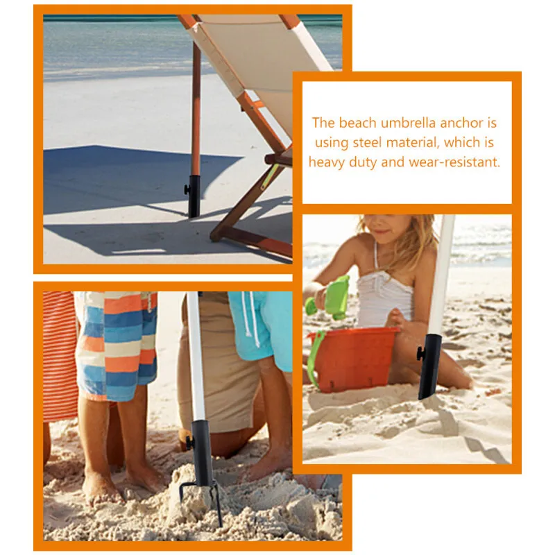 Ground Fork Umbrella Stand: Garden Parasol Spike, Sand Anchor, Outdoor ...