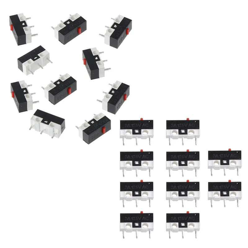 Customized Computer Mouse Buttons: 10x Micro Switch Universal 3 Pin ...