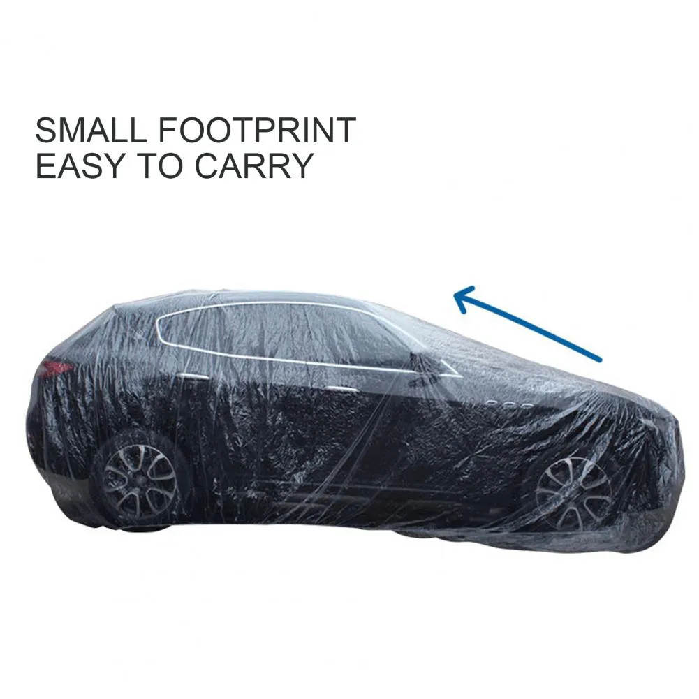 Universal Disposable Car Cover - Transparent PE Film for Sedan, SUV ...
