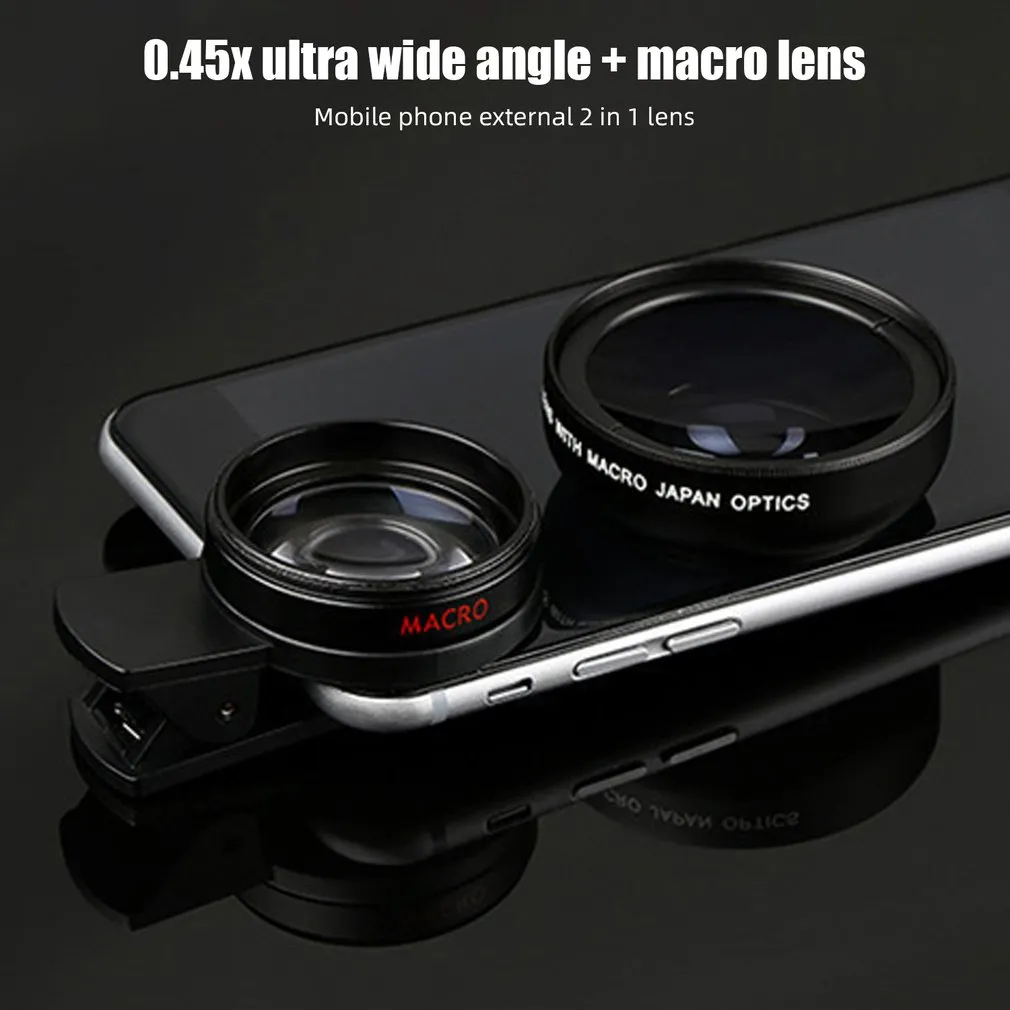 DHgate.com:2 Functions 2-in-1 Mobile Phone Lens 0.45X Wide Angle Len & 12.5X Macro HD Camera ...