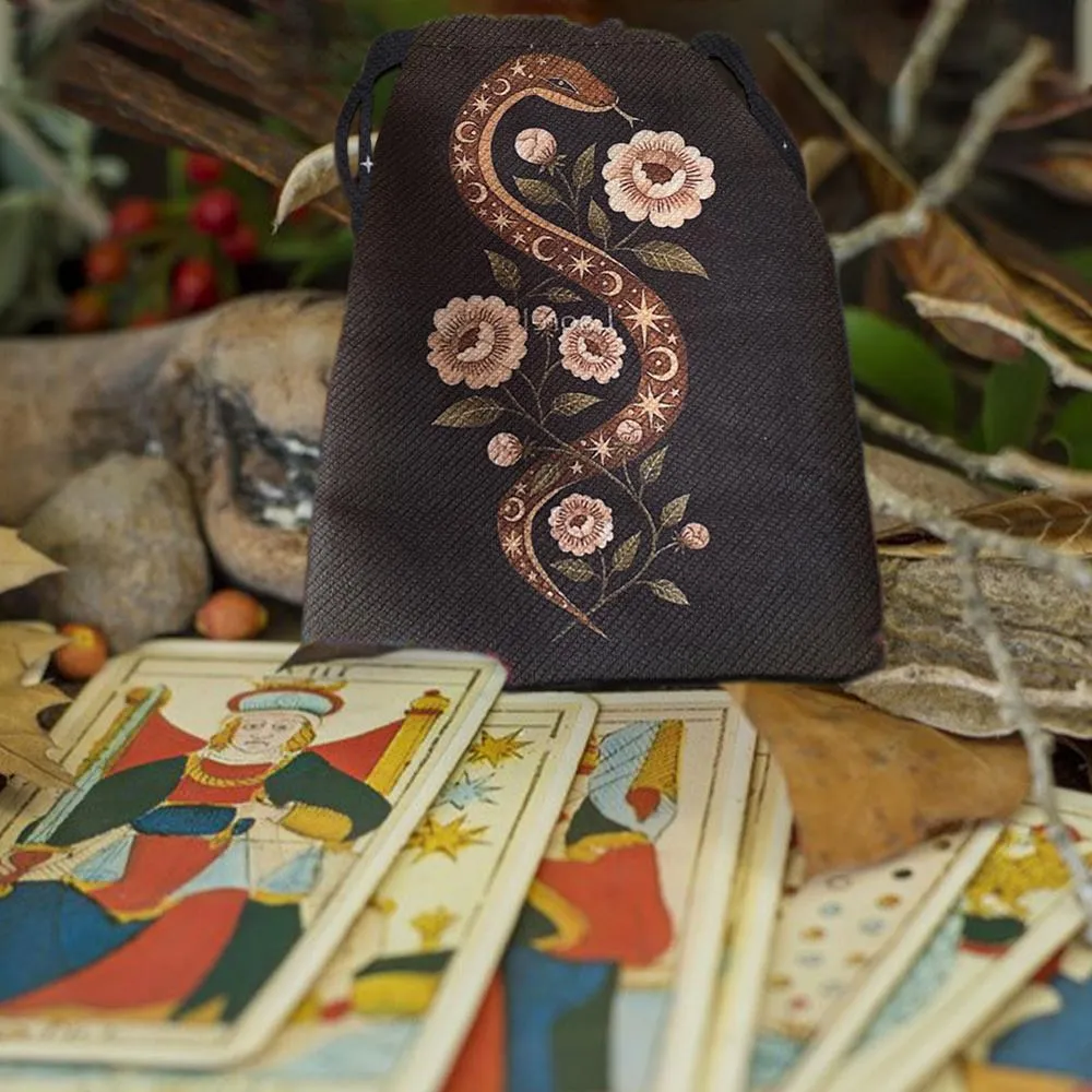 Tarot Card Pouches Drawstring Bag for Jewelry Glasses Dice Storage with ...