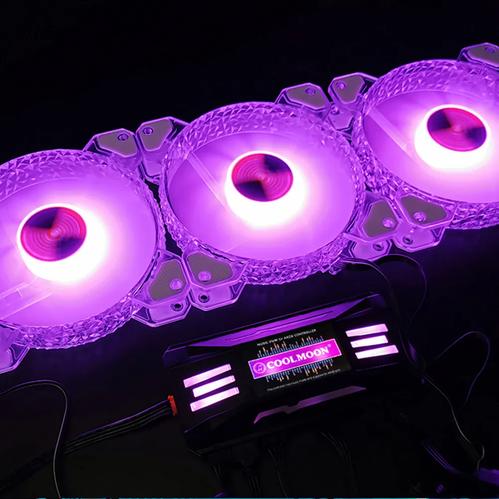 COOLMOON ARGB PWM Fan Controller 5V 3 Pin Addressable RGB, Smart Remote ...