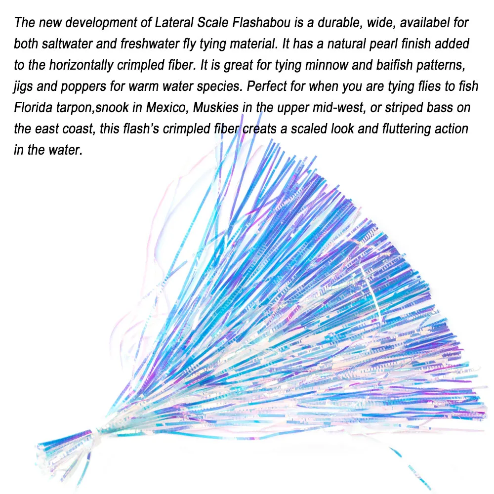 1 Pack of 1mm/1.5mm Lateral line scale Flashabou Strands for Fly Tying ...