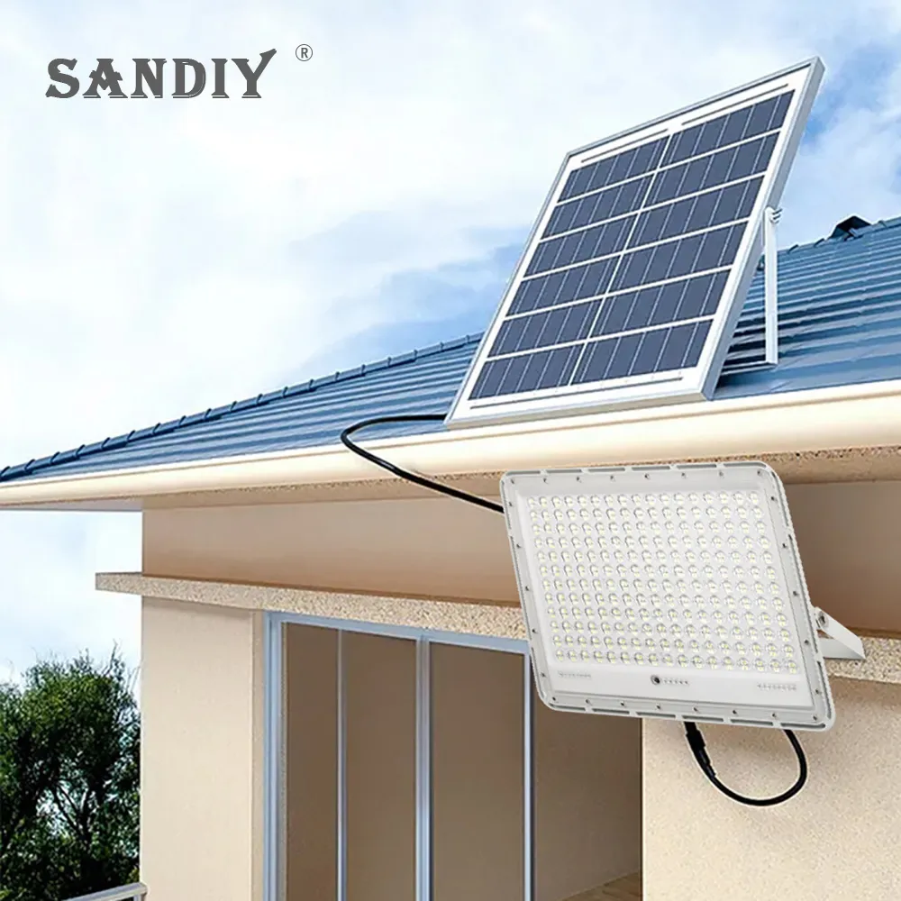 High-Power LED Solar Floodlight, Waterproof IP66 Outdoor Spotlight ...