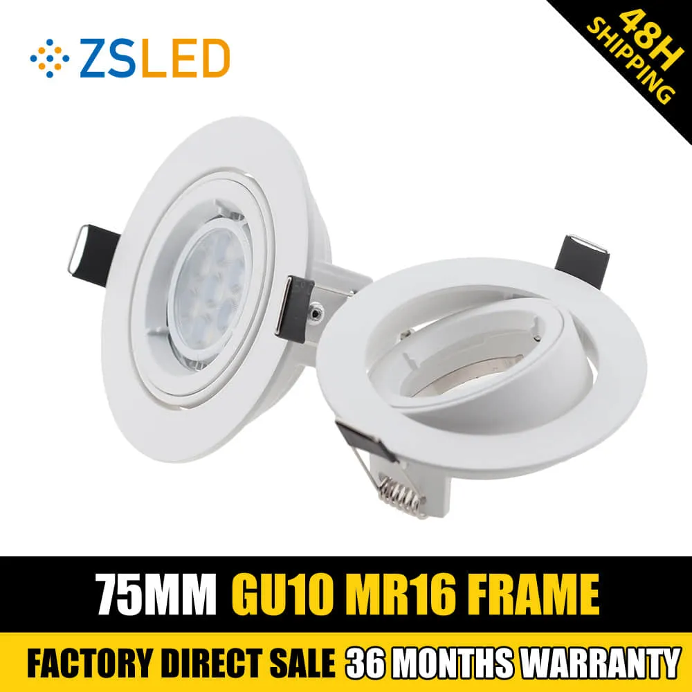 DHgate.com:"Modern Die-Cast Aluminum GU10 MR16 Recessed Ceiling Light Fixture Frame (Pack of 5 ...