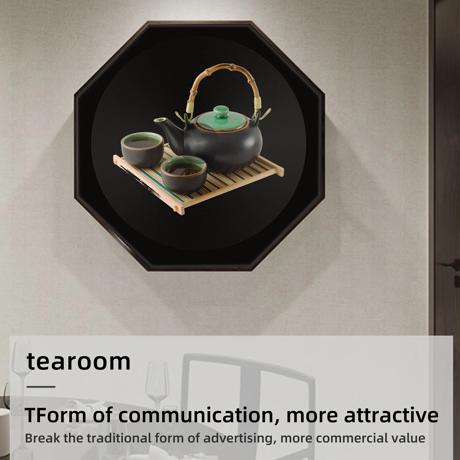 3D Hologram Projector Fan Wall-mounted WiFi LED Player Sign Holographic ...