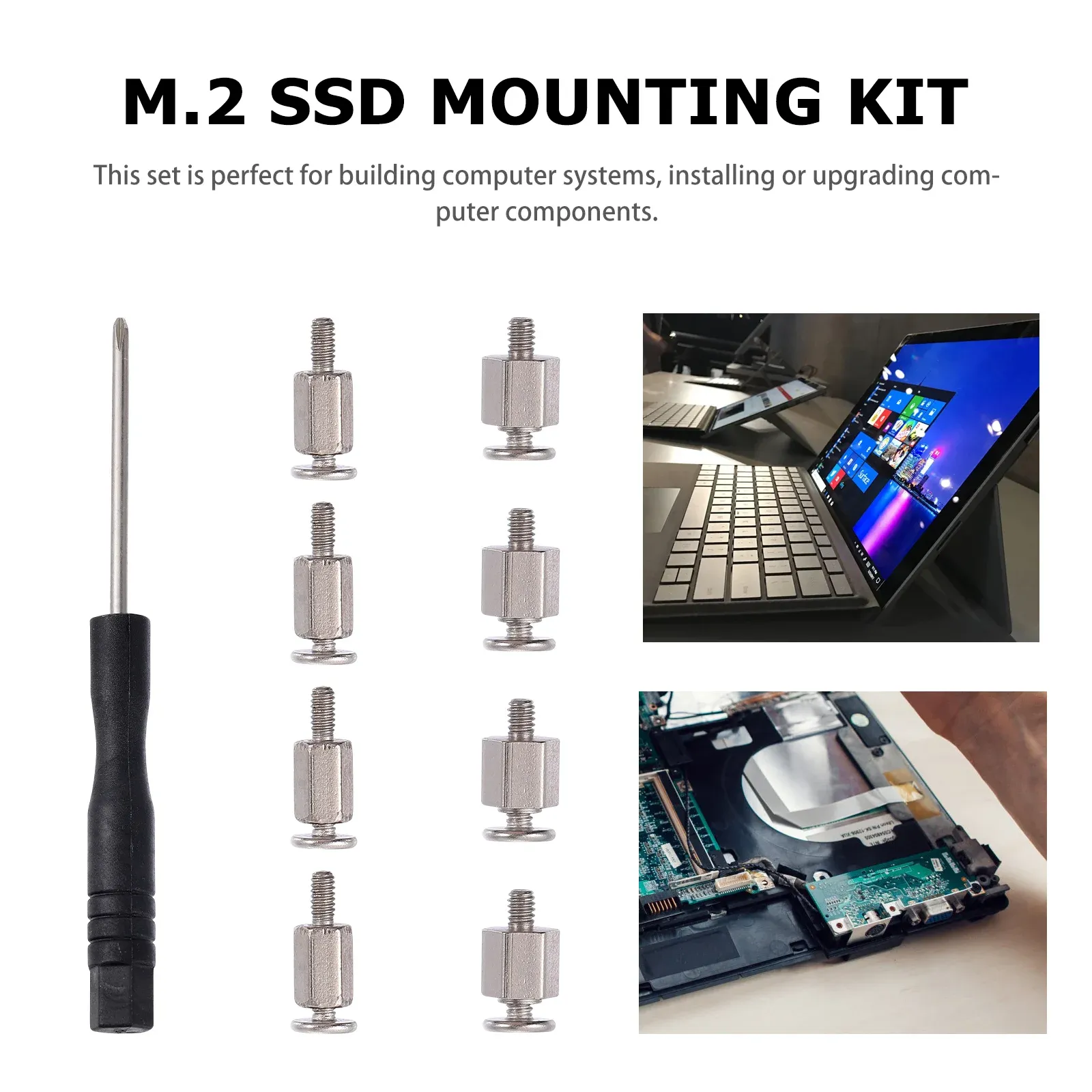 M.2 SSD Mounting Kit: Screws & Standoffs for Motherboard NVMe ...