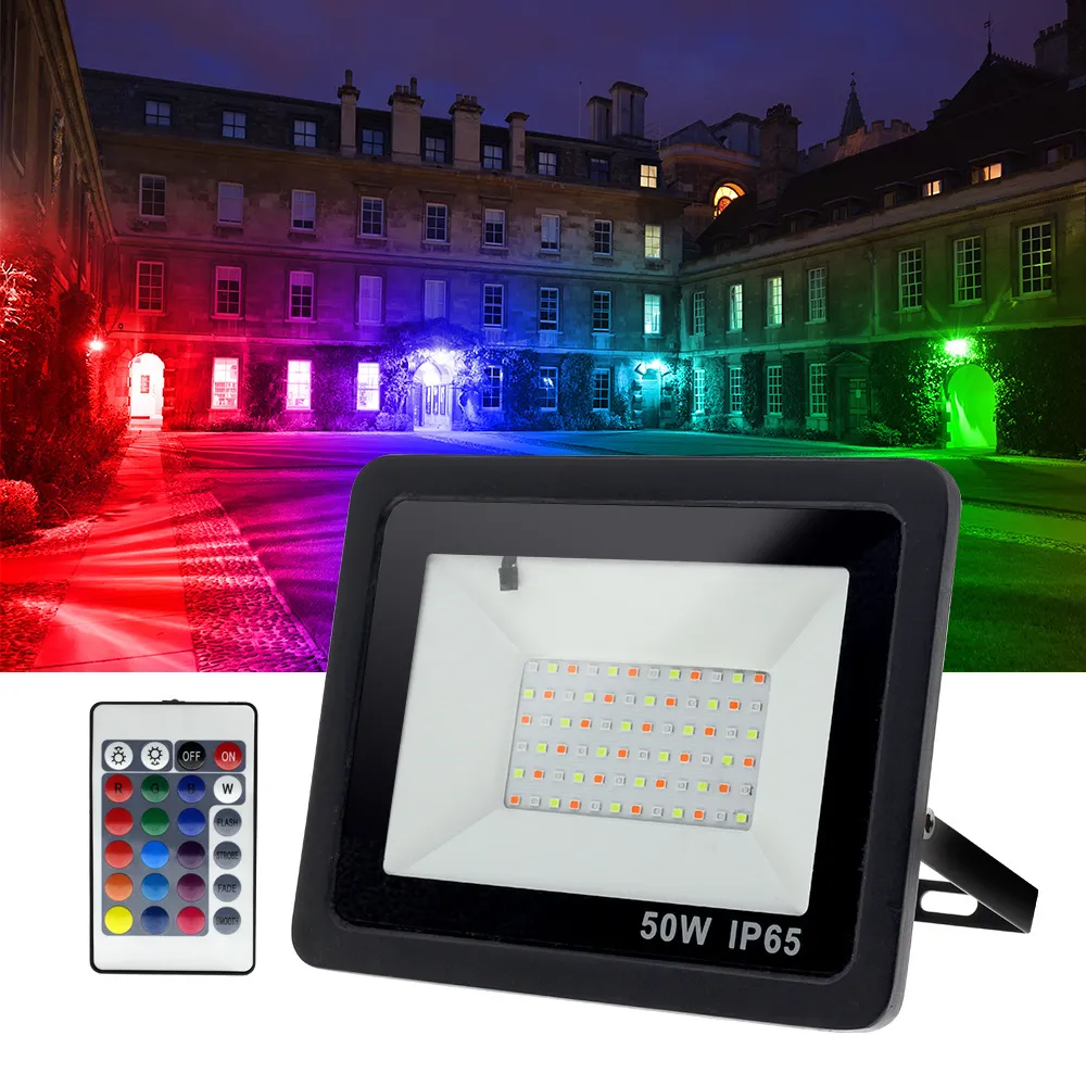 DHgate.com:IP66 Waterproof 100W RGB LED Flood Light with Remote - Ideal ...