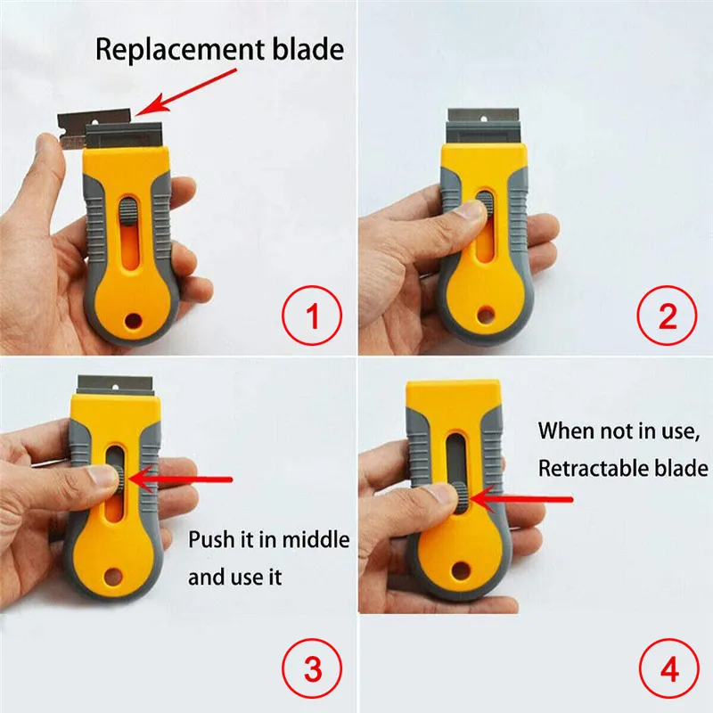 Tint Wrap Glue Squeegee Remover Cleaner Kit for Ceramic Glass Car ...