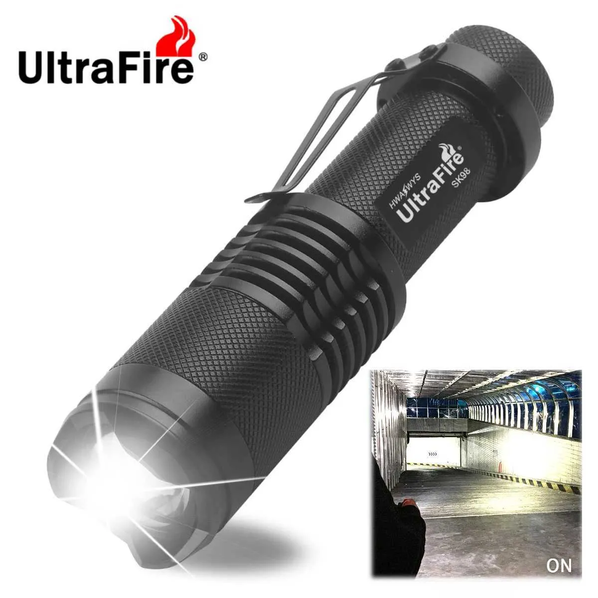 UltraFire SK98 Mini LED Intrinsically Safe Flashlight 18650 ...