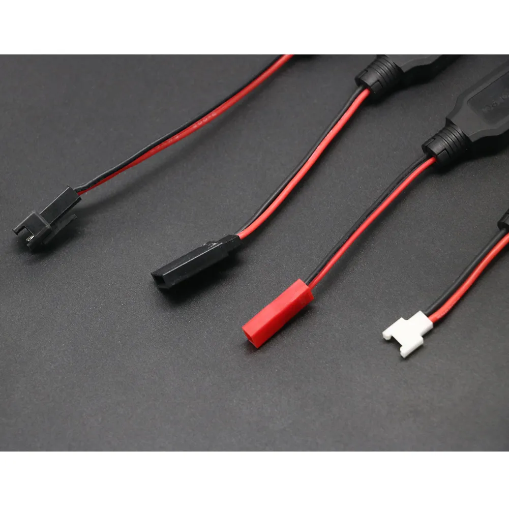 RC USB Charging Cable for 3.7V Lithium Battery with JST, SM, and Futaba Plug for RC Drone ...