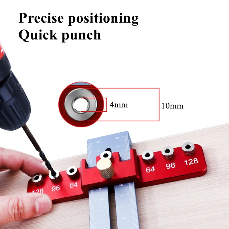 Drill Guide Punch Locator Template Ruler Adjustable Woodworking ...