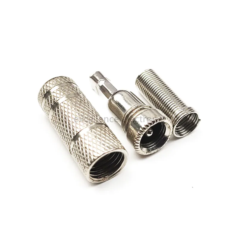 5-Pack DC Circular Port Power Plugs - 5.5x2.1mm & 5.5x2.5mm Welding ...