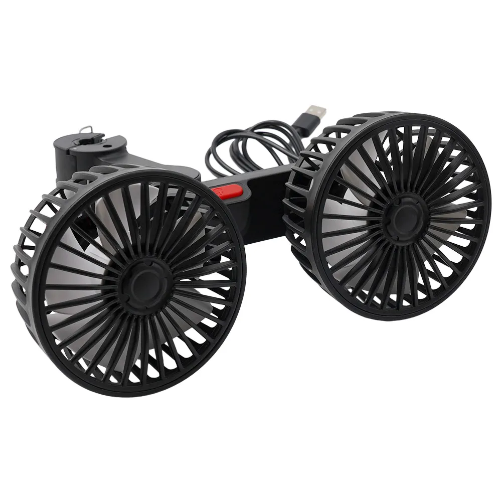 DHgate.com:360° Rotatable Dual Head Car Fan with USB Charging for ...