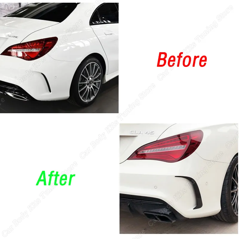 Mercedes Benz W117 CLA Rear Bumper Lip Spoiler Canards Enhance Your ...