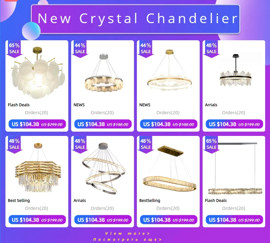 Luxury Crystal Garland LED Ceiling Chandelier For Modern Living Room ...