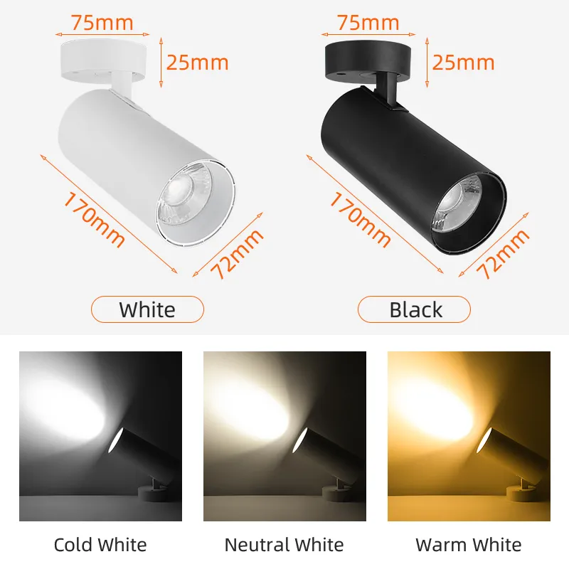 LED Wall Lamp Spotlight 40W Spot Fixture Ceiling Spot Lights Track LED ...