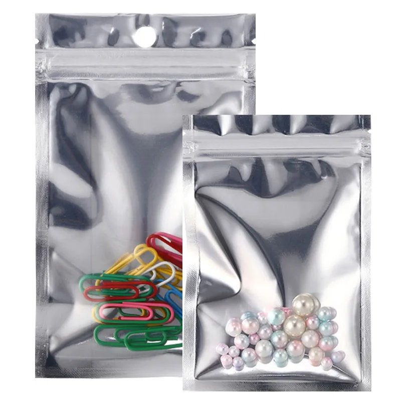 Resealable Aluminum Foil Zip Lock Bags - Silver Ziplock Foil Bag ...