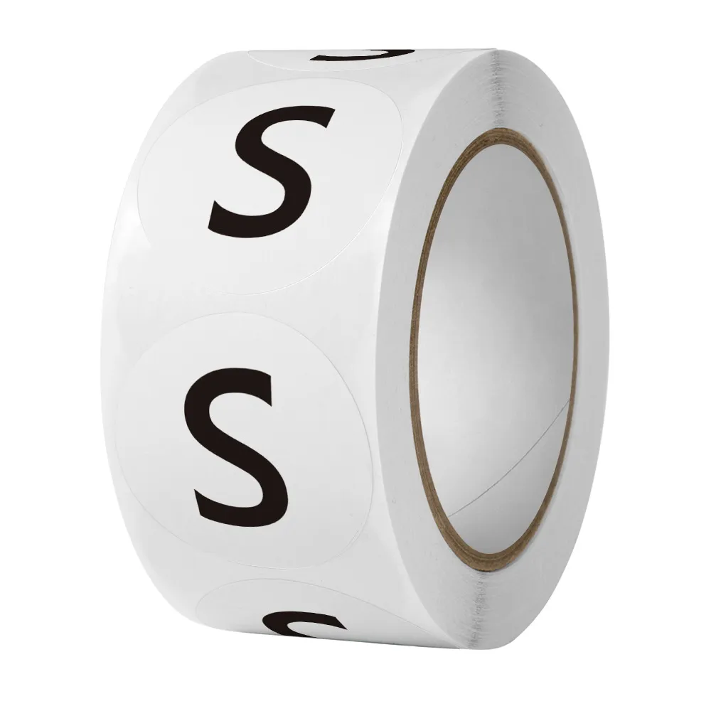 DHgate.com:500pcs/Roll Paper Self-Adhesive Size Labels for Clothing ...