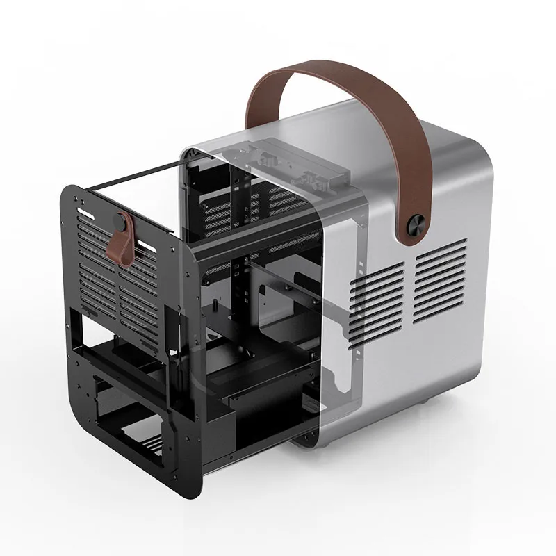 DHgate.com:Jonsbo BO 100 Silver Aluminum Mini ITX Case, Portable SFX ...