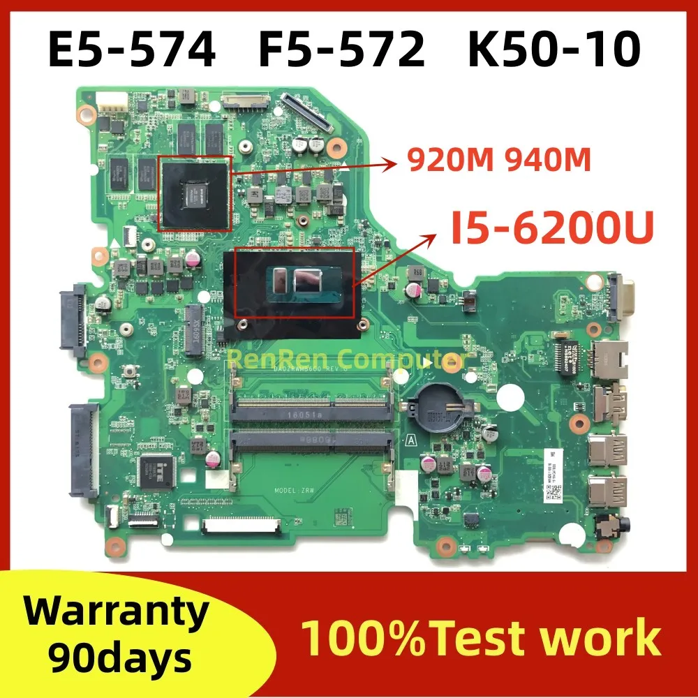 DHgate.com:Acer Aspire E5-574G F5-572G K50-10 Laptop Motherboard w/ i5 CPU GT940M/920M GPU ...