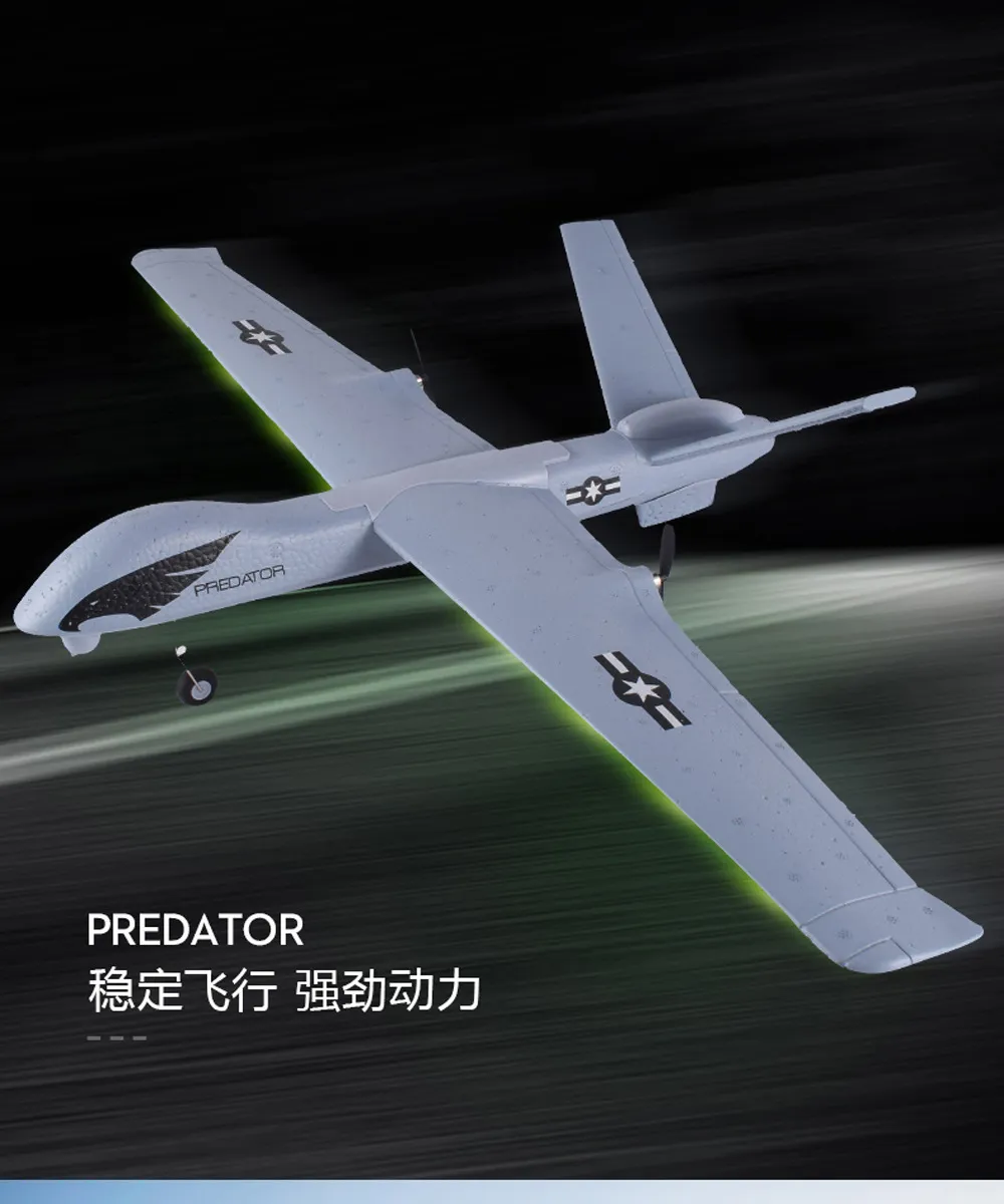 2.4G 2CH Predator Z51/Z55 RC glider plane toy with Wingspan and Foam ...