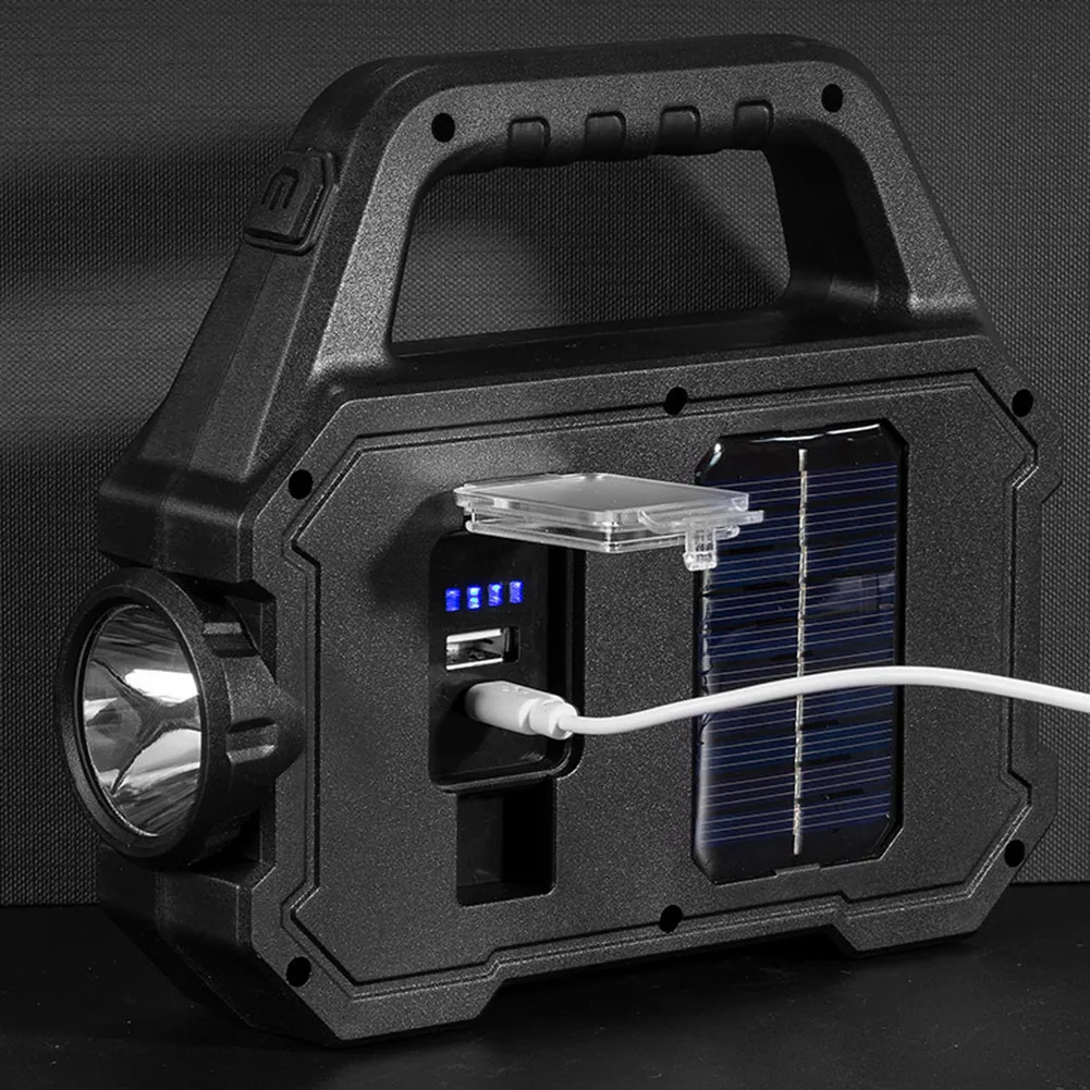Solar-Powered LED Spotlight: Portable, Waterproof Work Lamp for Outdoor ...