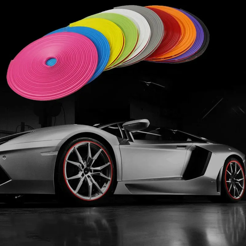 DHgate.com:Red Car Bumper Decor Ring Strip - 8m Wheel Hub Rim Trim Edge ...