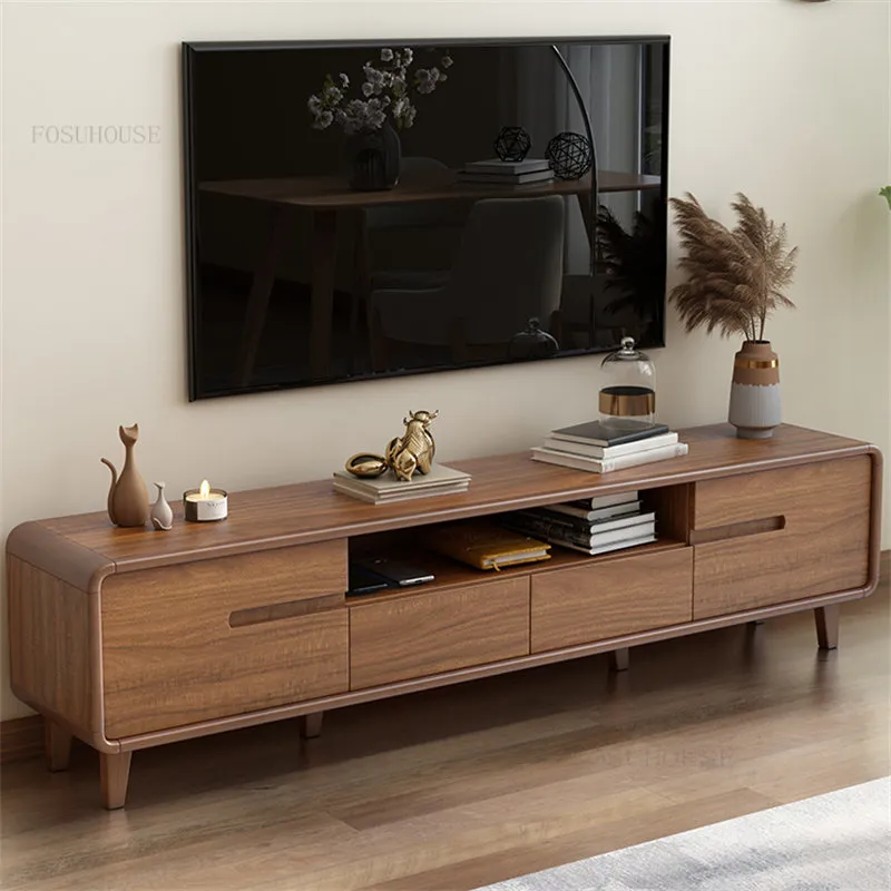 Modern Chinese Style Wooden TV Cabinets For Minimalist Living Spaces Coffee Table Walnut Color TV Stand And Coffee Table For Small Apartments From Homepro7 843.47 DHgate.Com