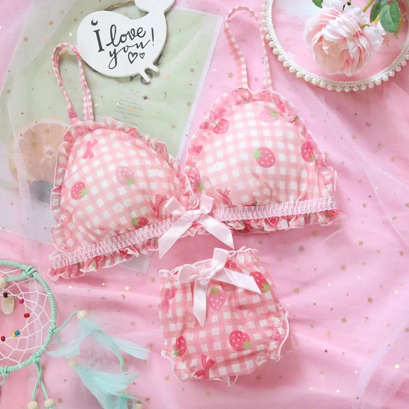 DHgate.com:Cute Lace Lingerie Bra and Briefs Set Sexy Bralette ...