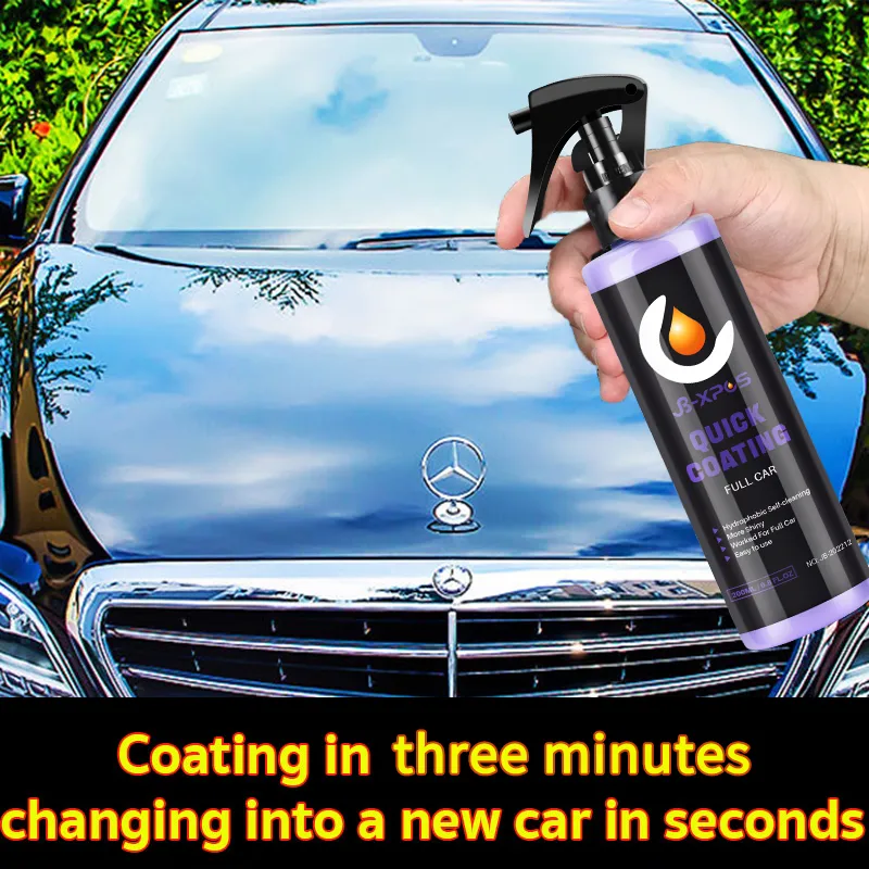 Car Paint Ceramic Coating: Hydrophobic Spray For Cars Liquid Polymer Quick Coat, Nano Fortify ...