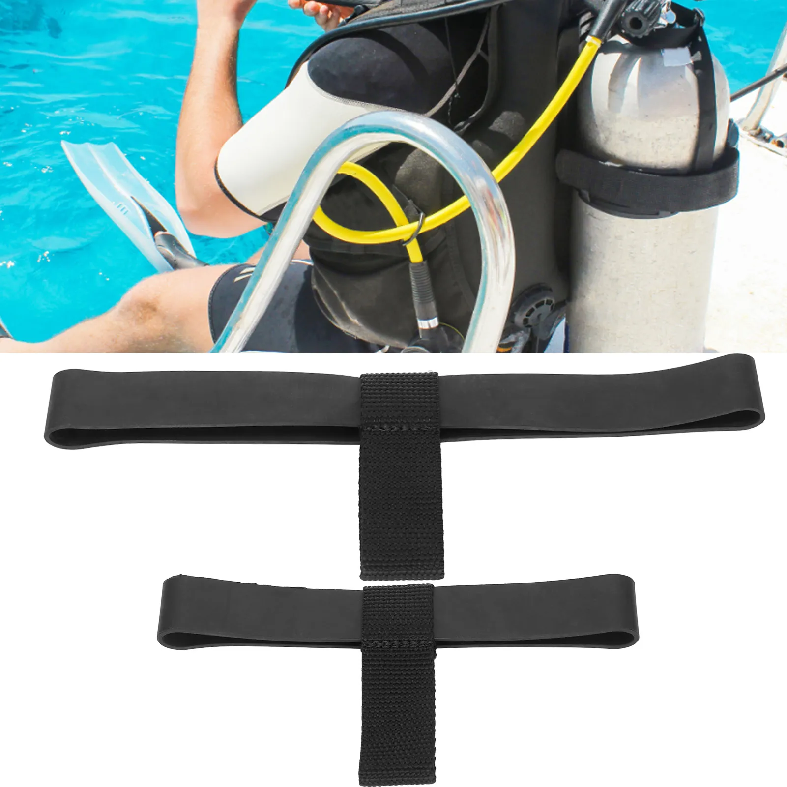 Diving Cylinder Rubber Retainer Strap Anti Slip Band for 6L and 12L ...