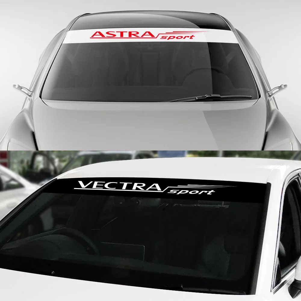 Car Front Windshield Stickers Vinyl Film Checkered Decals for Opel ...