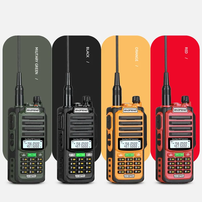 2024 UV-98 PRO Walkie Talkie IP68 Waterproof Dual Band Two-Way Radio ...