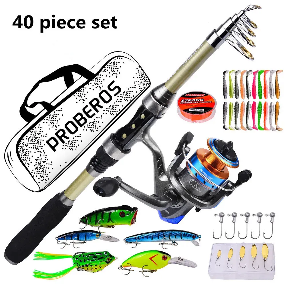 40-Piece Sea Fishing Rod Set: Premium Quality, Includes Hooks, Lines ...