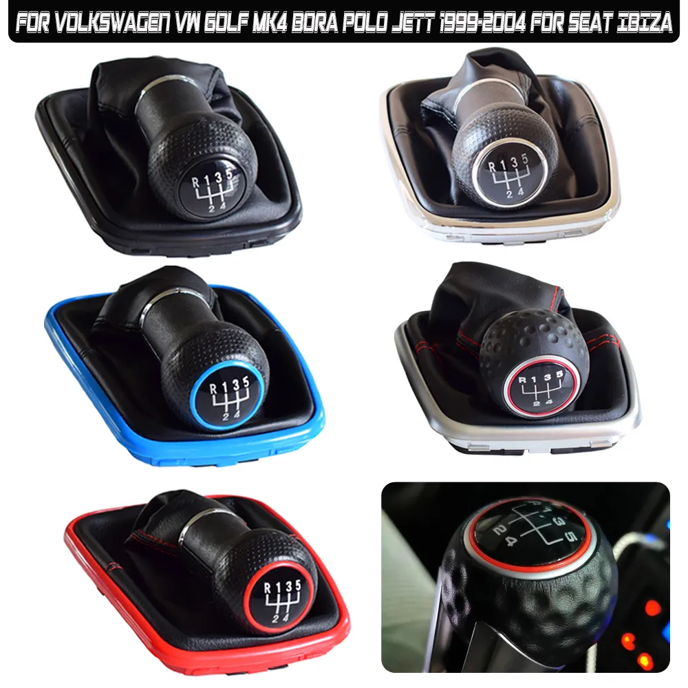 12mm 5 Speed Blue Gear Shift Knob with Shifter Gaitor Boot for ...