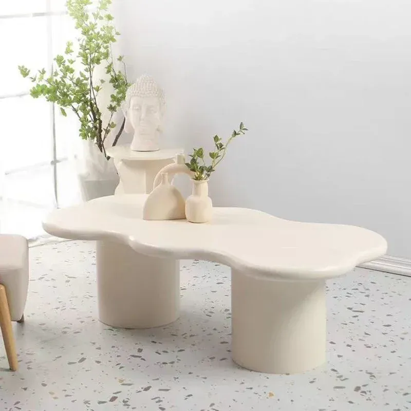 Nordic Irregular Low Bistro Table, Simple Cloud-Shaped Coffee Table for ...