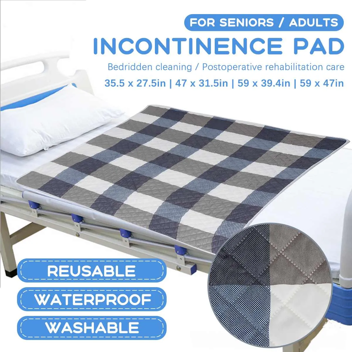 DHgate.com:Washable Breathable Adult Incontinence Bed Pad - Waterproof ...